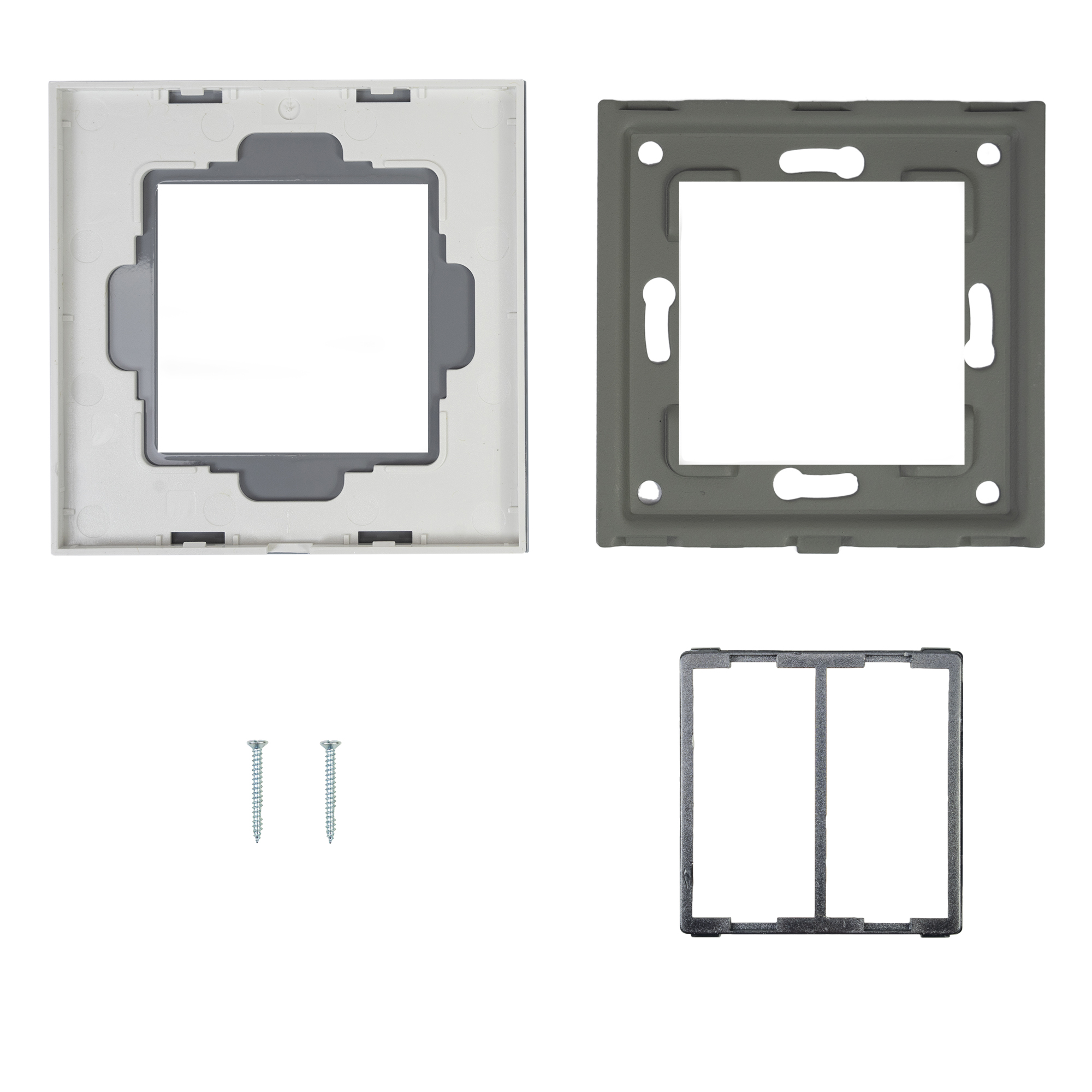 Rama simpla/dubla PNI RM101W / RM202W din sticla pentru prize modulare ...